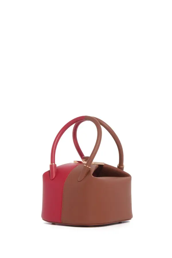 Gabriela Hearst Mini Baez Bag - Cognac/red