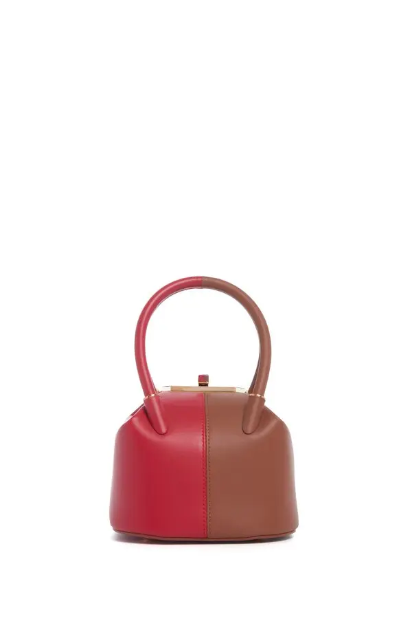 Gabriela Hearst Mini Baez Bag - Cognac/red