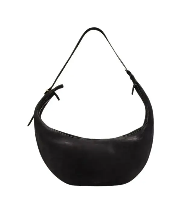Khaite Augustina Suede Hobo Bag - Black