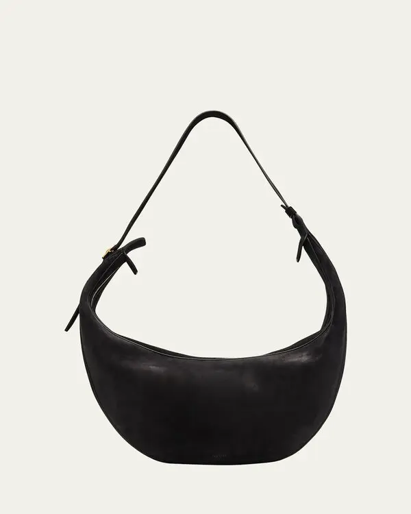 Khaite Augustina Suede Hobo Bag - Black