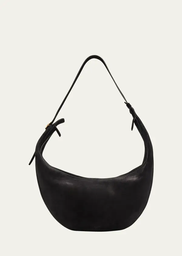 Khaite Augustina Suede Hobo Bag - Black