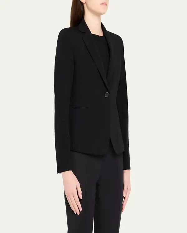 Akris Wool Jersey Tailored Blazer