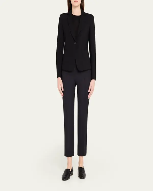 Akris Wool Jersey Tailored Blazer