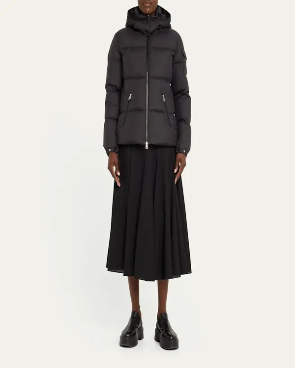 Moncler Fourmines Hooded Down Jacket - Black