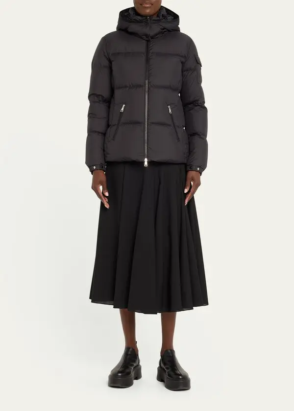 Moncler Fourmines Hooded Down Jacket - Black