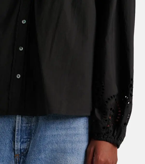 Velvet By Graham & Spencer Carden Broderie Anglaise Cotton Blouse