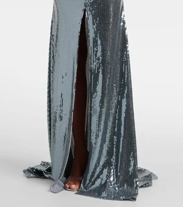 Alex Perry Sequined Gathered Gown