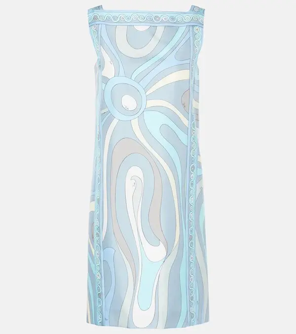 Emilio Pucci Marmo Silk Twill Minidress