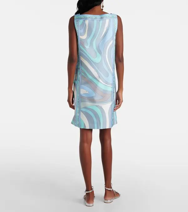 Emilio Pucci Marmo Silk Twill Minidress