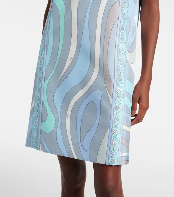 Emilio Pucci Marmo Silk Twill Minidress