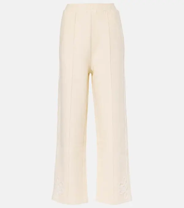 XU ZHI Embroidered Wool-blend Sweatpants