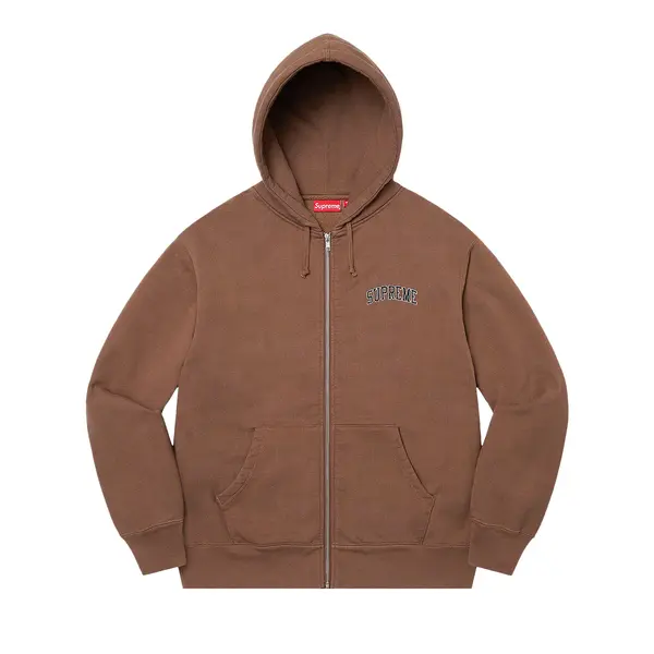 Supreme Doughboy Zip Up Hooded Sweatshirt - Brown
