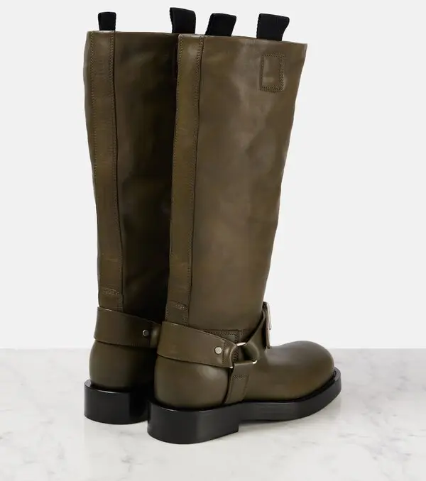 Burberry Leather Knee-high Boots - Green
