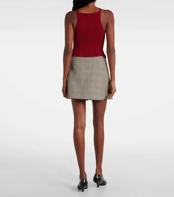 COURREGES Ribbed-knit Jersey Tank Top