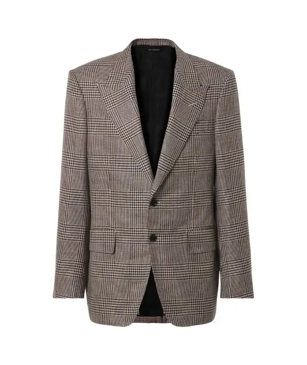 TOM FORD Shelton Houndstooth Wool-blend Blazer