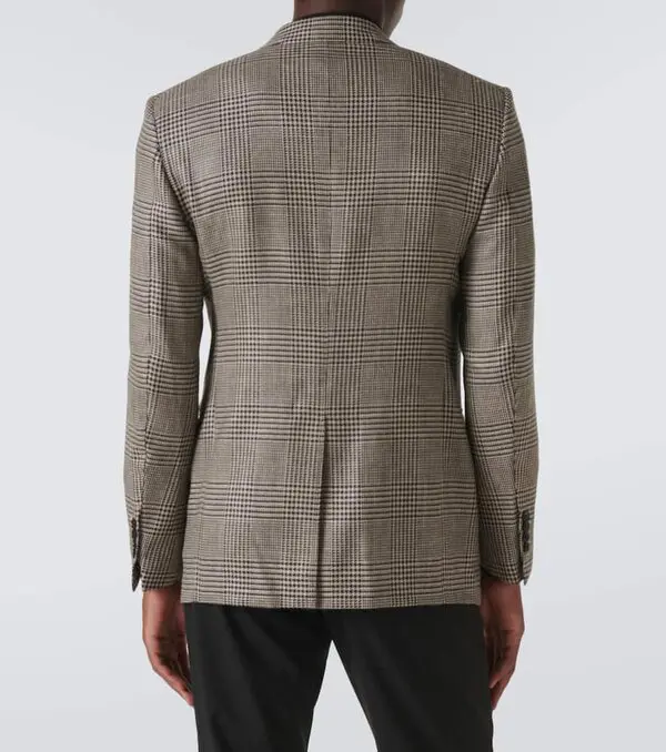 TOM FORD Shelton Houndstooth Wool-blend Blazer