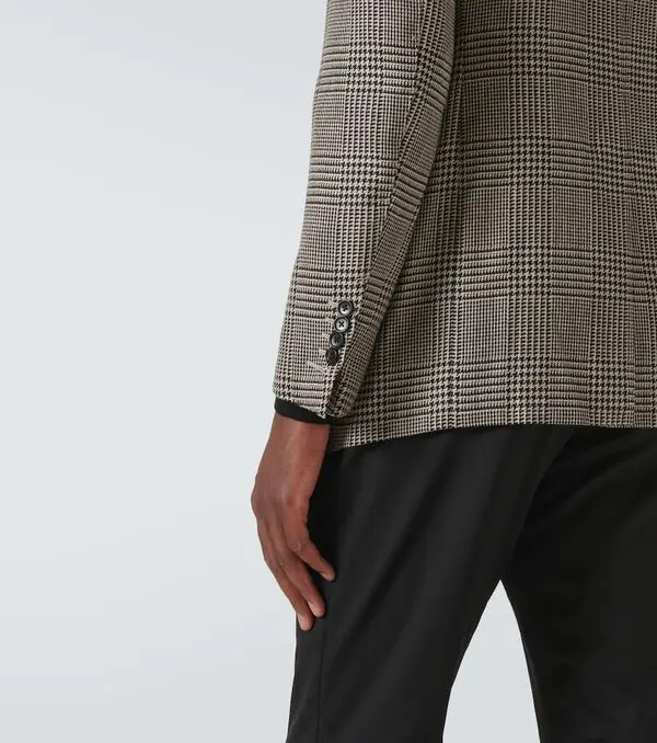 TOM FORD Shelton Houndstooth Wool-blend Blazer