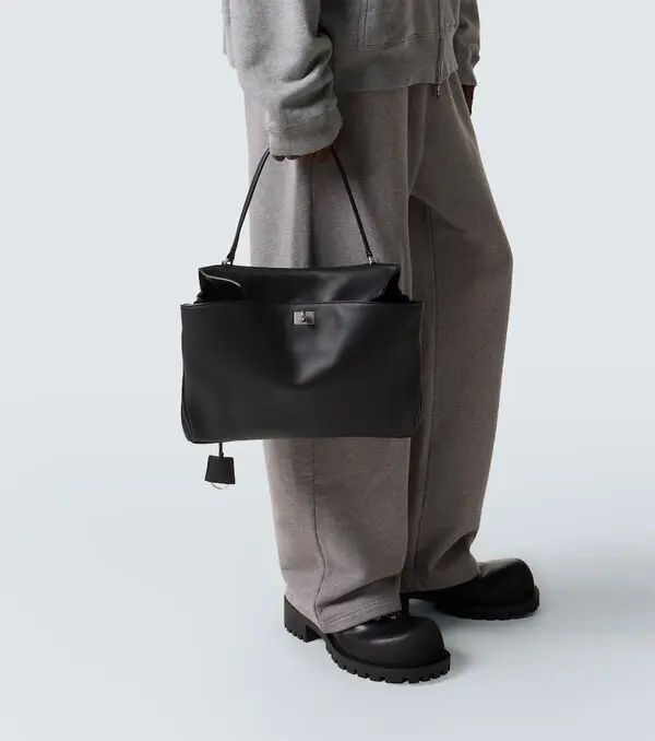 Balenciaga Rodeo Medium Leather Shoulder Bag