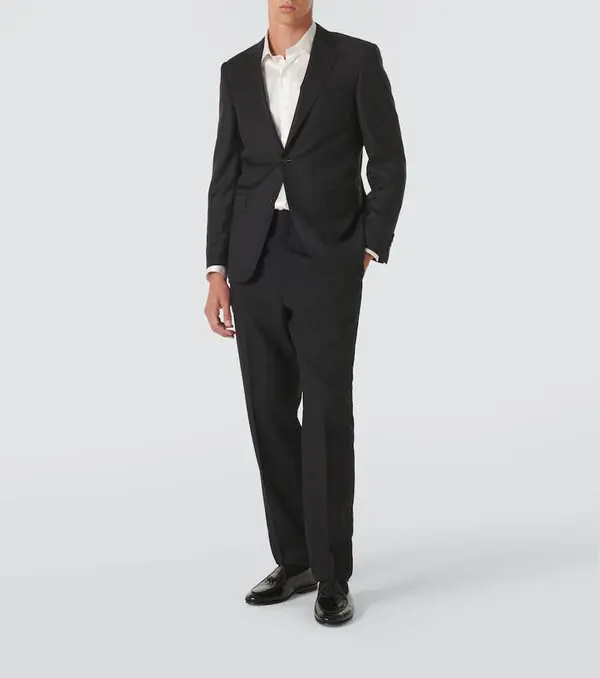 Rubinacci Silk Satin Tuxedo Shirt