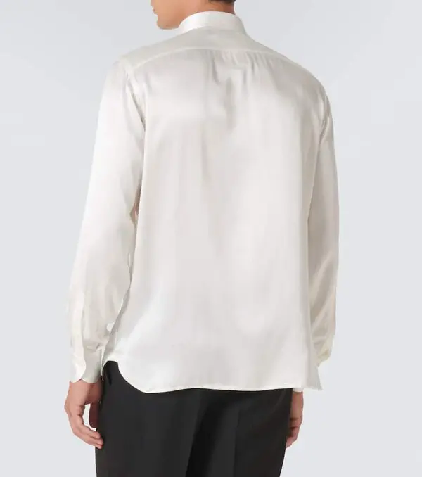 Rubinacci Silk Satin Tuxedo Shirt