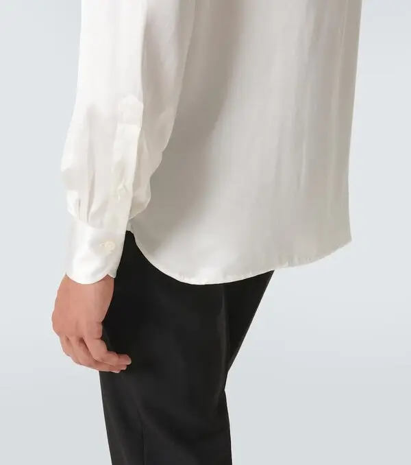 Rubinacci Silk Satin Tuxedo Shirt