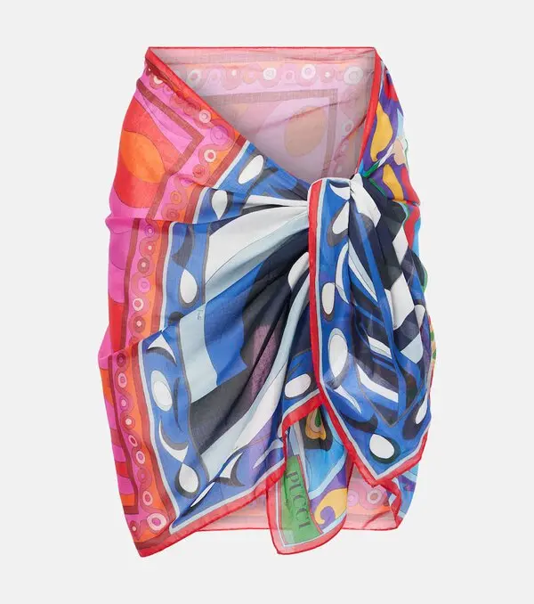 Emilio Pucci Patchwork Printed Cotton Beach Cover-up