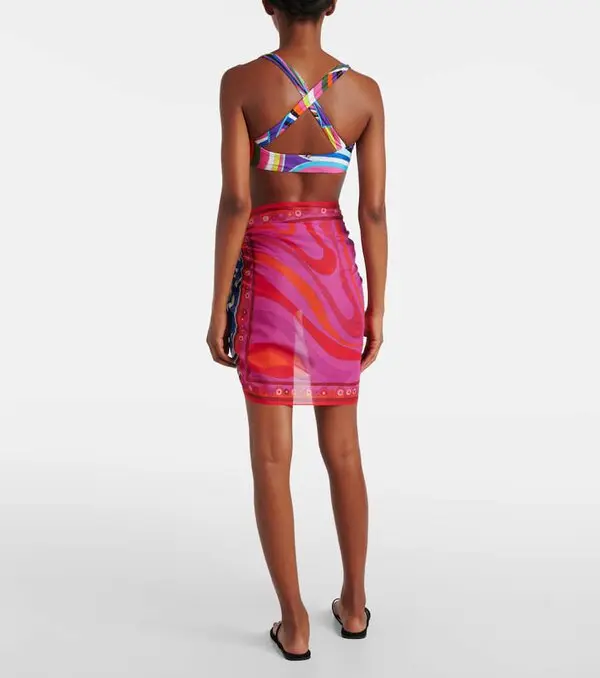 Emilio Pucci Patchwork Printed Cotton Beach Cover-up