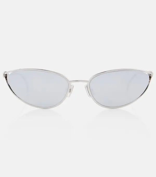 Bottega Veneta Knot Cat-eye Sunglasses - Silver