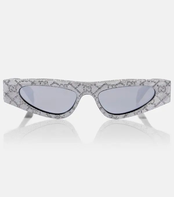 Gucci Gg Cat-eye Sunglasses - Silver