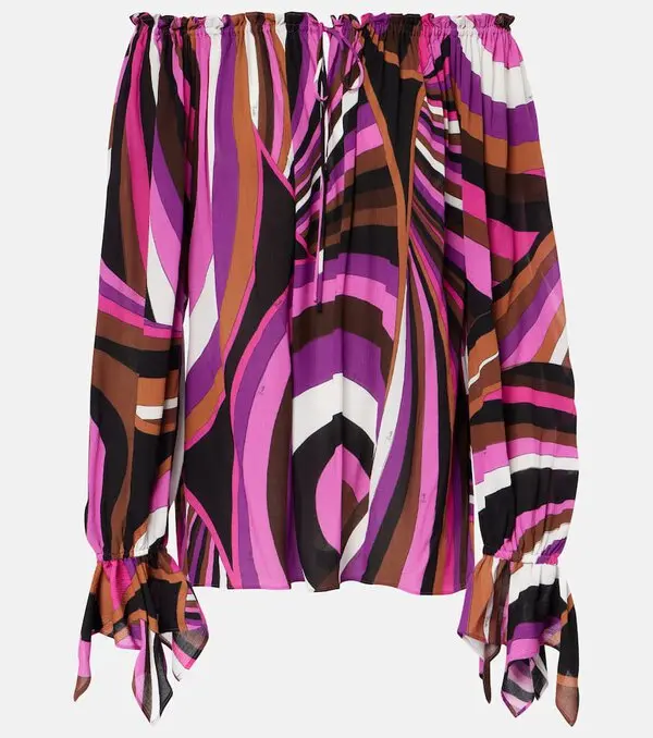 Emilio Pucci Iride Printed Top - Pink