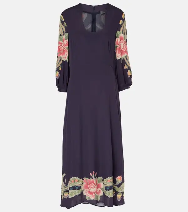 Etro Floral Print Maxi Dress