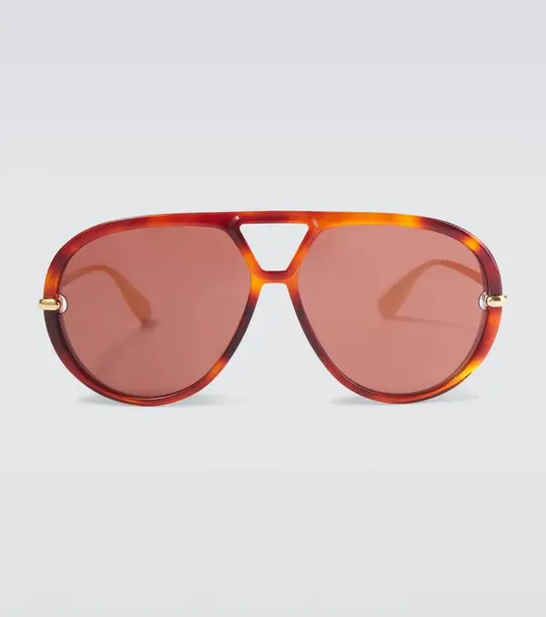 Bottega Veneta Drop Aviator Sunglasses - Brown