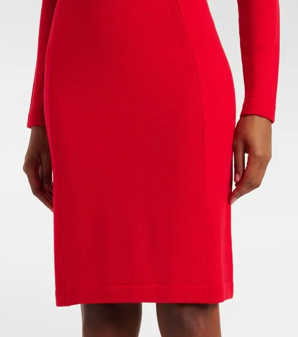VIVIENNE WESTWOOD Knitted Wool Midi Dress - Red