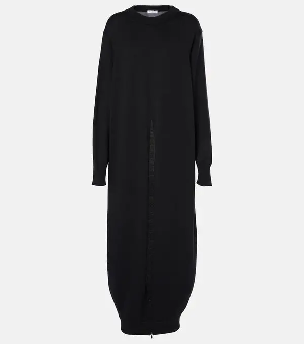 Alaïa Wool Crewneck Sweater Dress