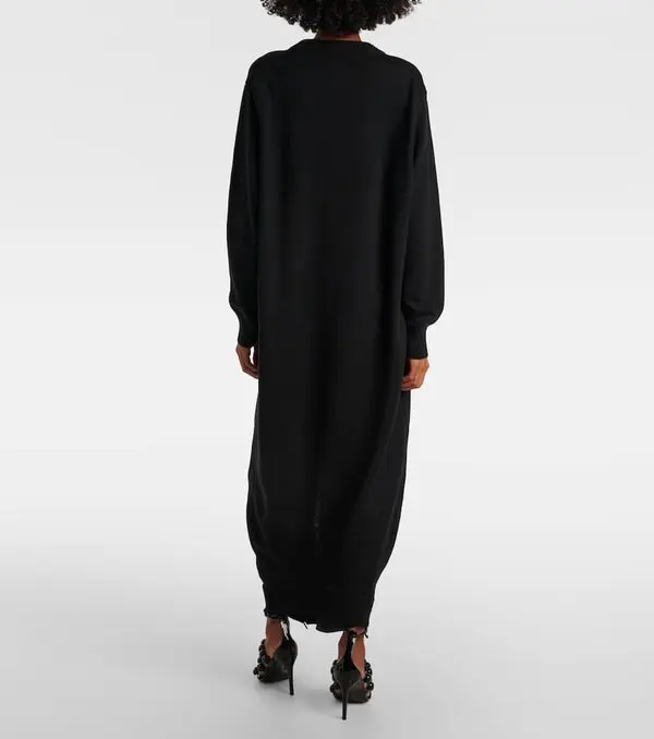 Alaïa Wool Crewneck Sweater Dress