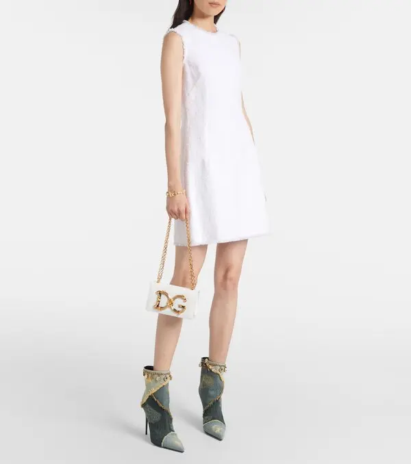 Dolce & Gabbana Embellished Denim Ankle Boots