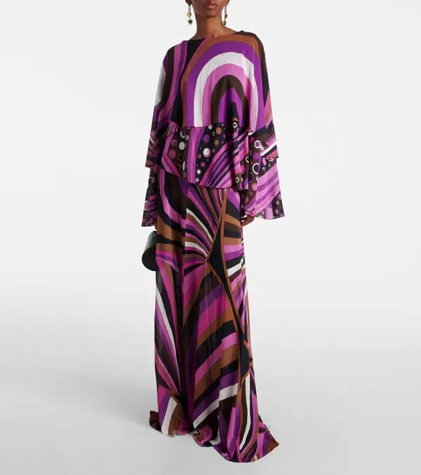 Emilio Pucci Iride Printed Silk Maxi Dress - Multicoloured