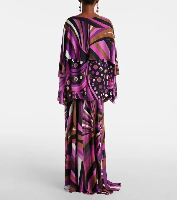 Emilio Pucci Iride Printed Silk Maxi Dress - Multicoloured