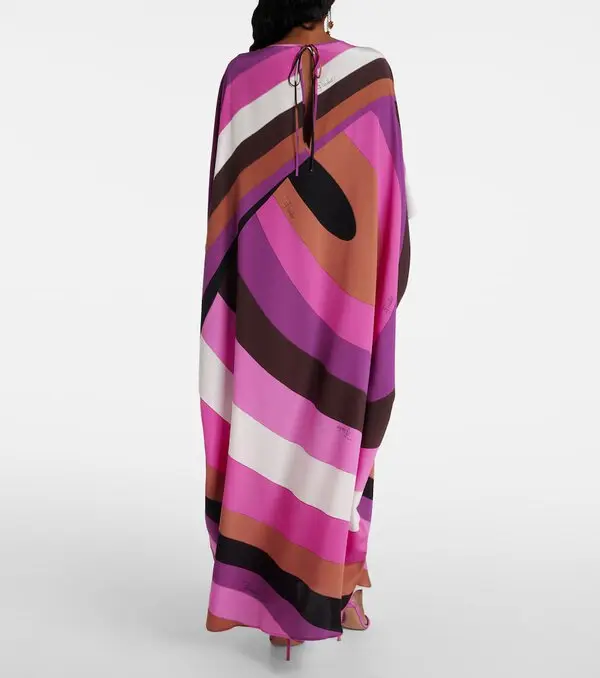 Emilio Pucci Iride Silk Crepe De Chine Kaftan