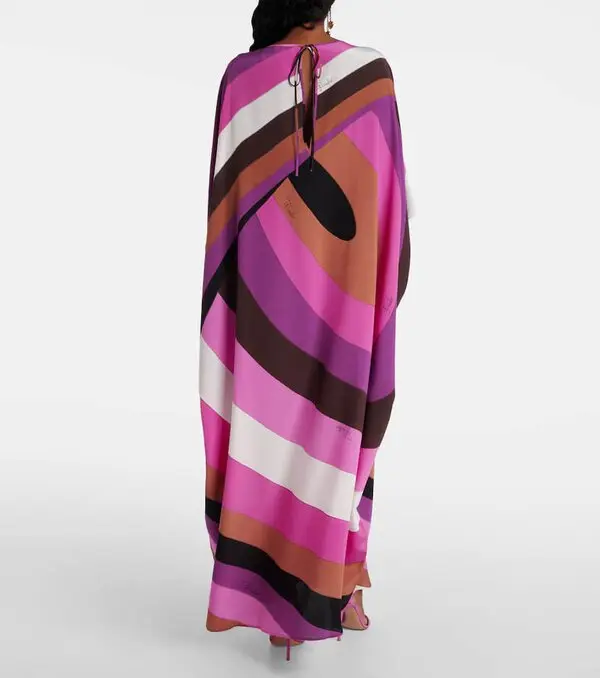 Emilio Pucci Iride Silk Crêpe De Chine Kaftan - Multicoloured