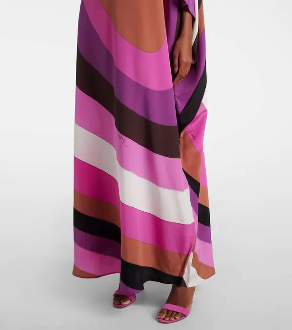 Emilio Pucci Iride Silk Crêpe De Chine Kaftan - Multicoloured