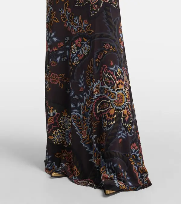 Etro Floral Maxi Dress - Black