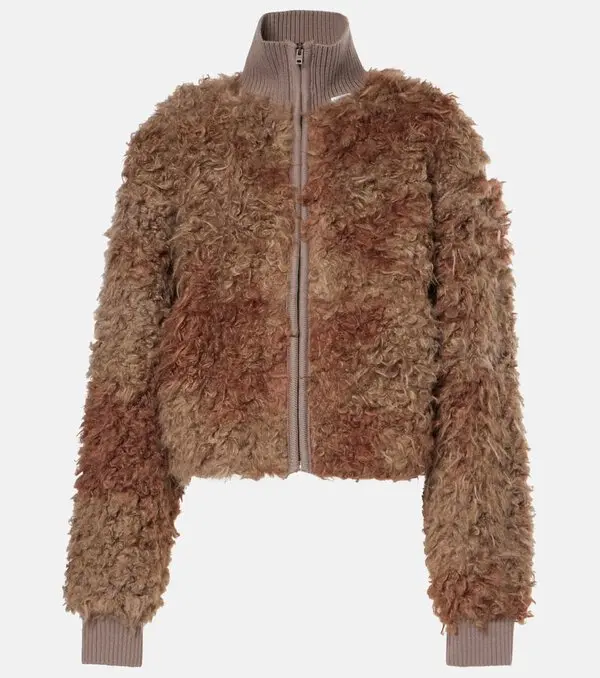 【Acne studios】ブラウンファーコート Acne Studios Faux-Fur Jacket In Brown - 30% Off | Editorialist