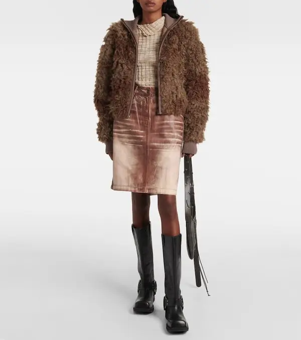 Acne Studios Faux-Fur Jacket In Brown - 30% Off | Editorialist