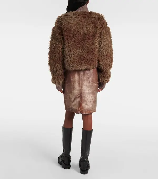 Acne Studios Faux-Fur Jacket In Brown - 30% Off | Editorialist