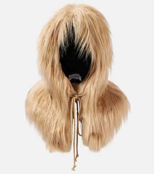 Ruslan Baginskiy Faux Fur Hood - Beige