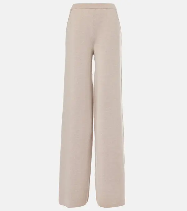 Ralph Lauren Wide-leg Wool Pants - Beige