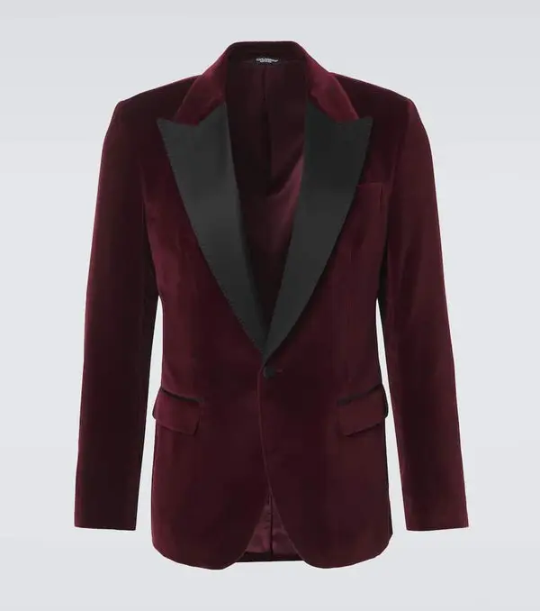 Dolce & Gabbana Cotton-blend Velvet Tuxedo Jacket