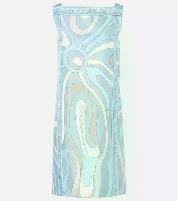 Emilio Pucci Marmo Silk Twill Minidress