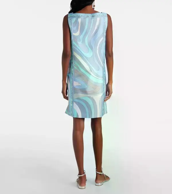 Emilio Pucci Marmo Silk Twill Minidress